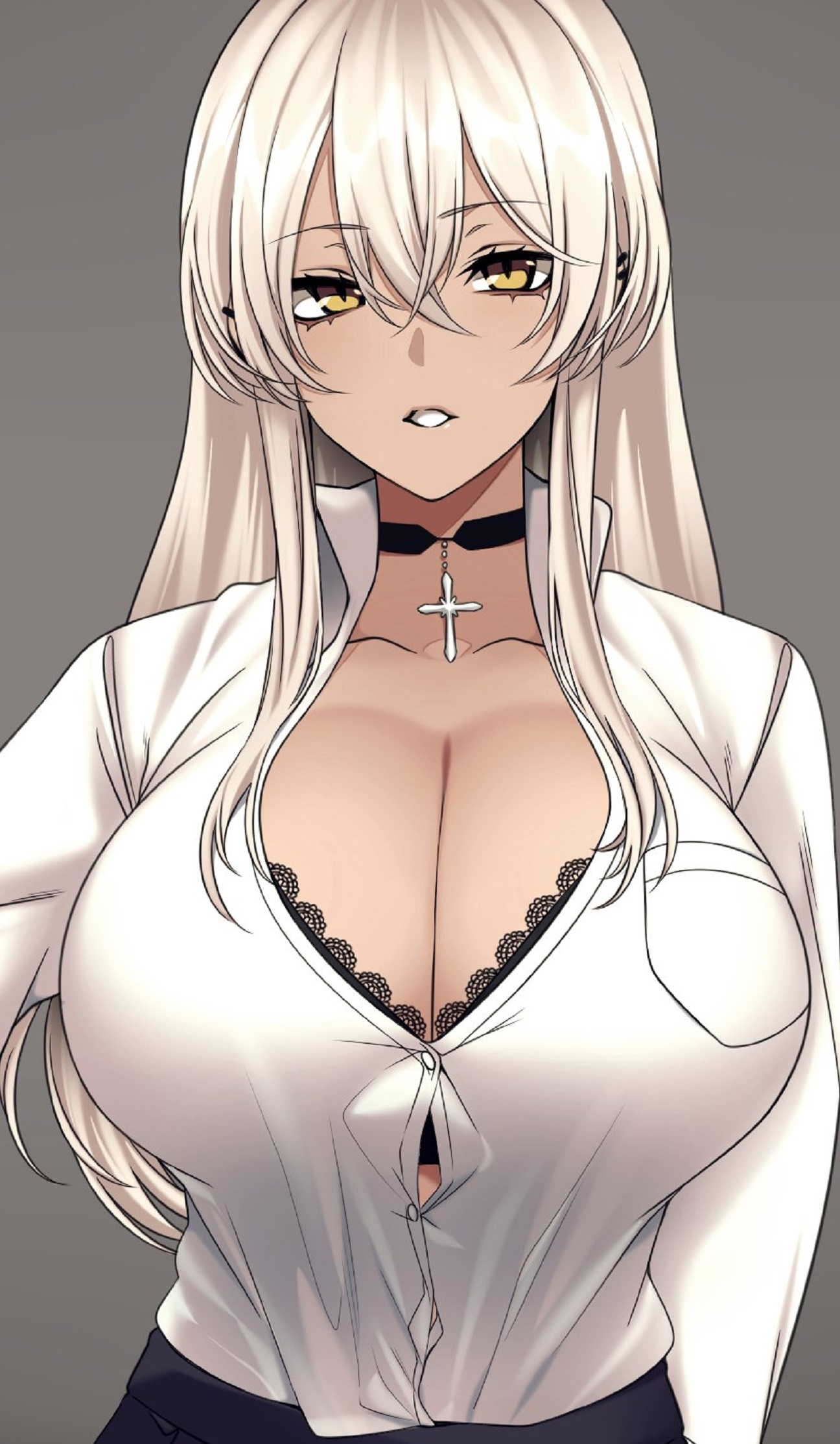 murder license bra cleavage dress shirt open shirt tagme | #883386 | yande.re